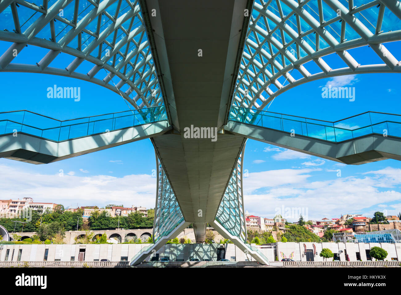Peace Bridge over the Mtkvari river, Designed by Italian architect ...