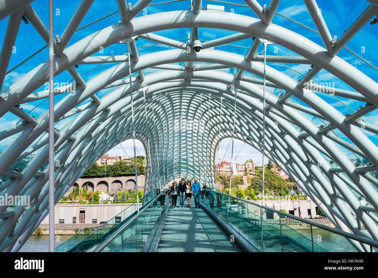 Peace Bridge over the Mtkvari river, Designed by Italian architect ...