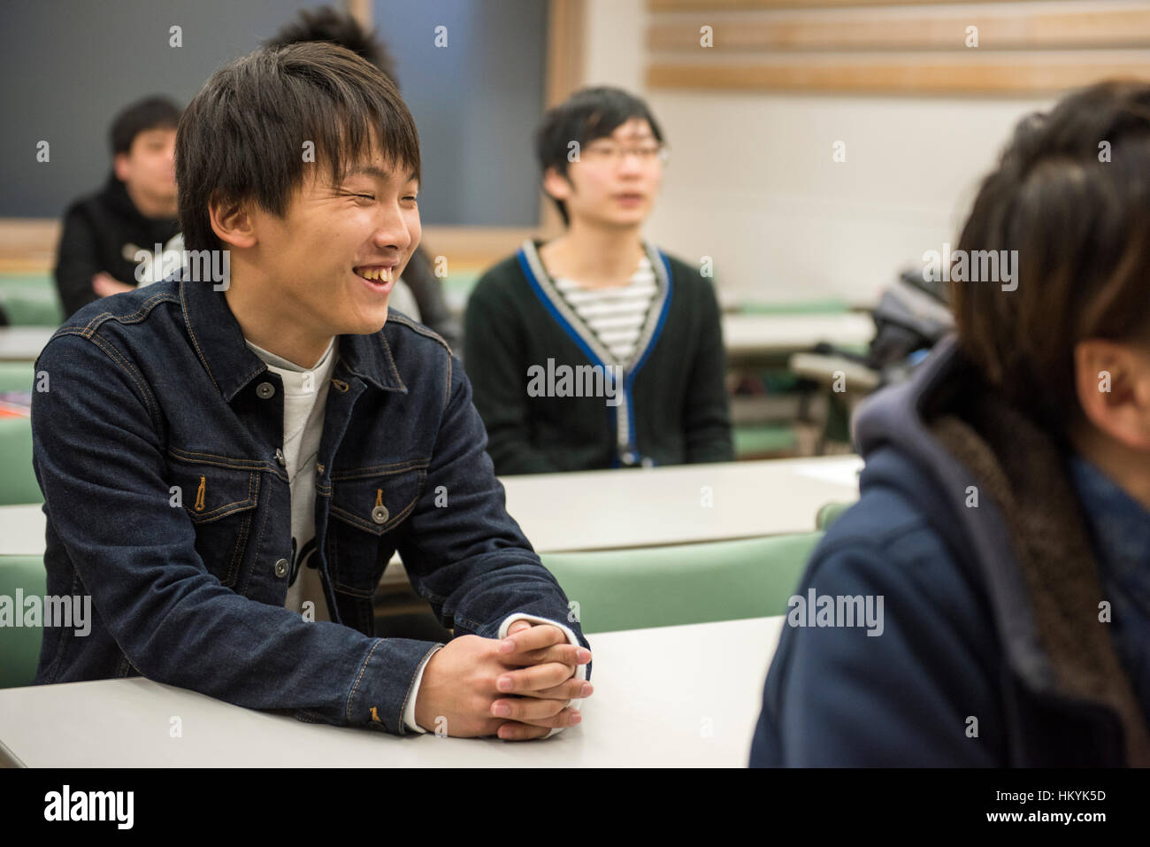 Tokyo, Japan, 2017. Japanese students at Daito Bunka University in ...