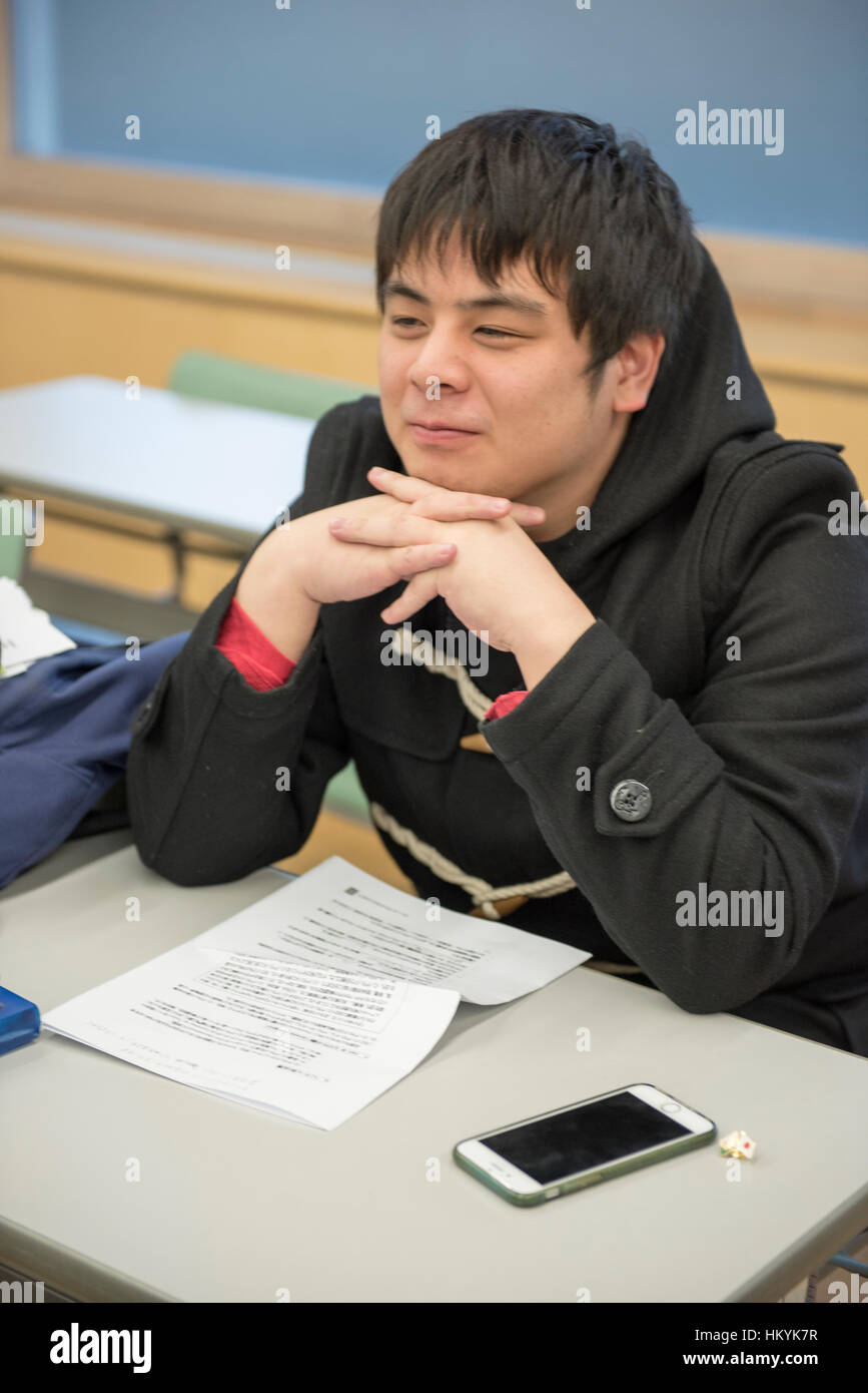 Tokyo, Japan, 2017. Japanese students at Daito Bunka University in ...