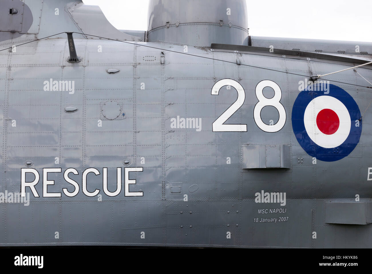 Royal Navy Sea King MK5 Rescue Helicopter 771 Squadron at Sunderland ...