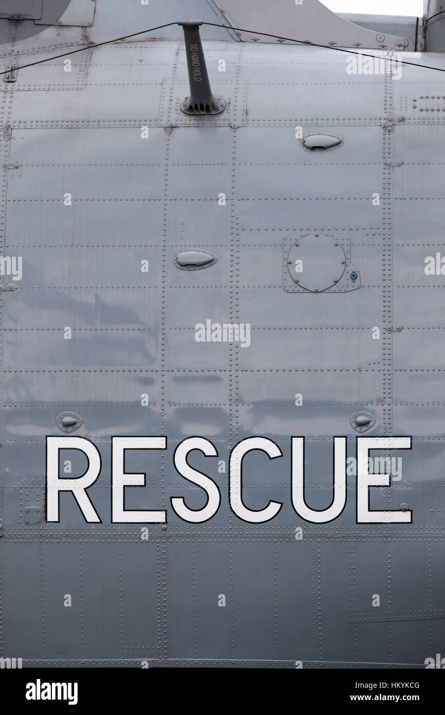 Royal Navy Sea King MK5 Rescue Helicopter 771 Squadron at Sunderland ...