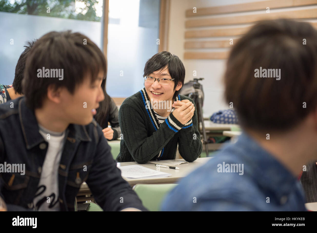 Tokyo, Japan, 2017. Japanese students at Daito Bunka University in ...