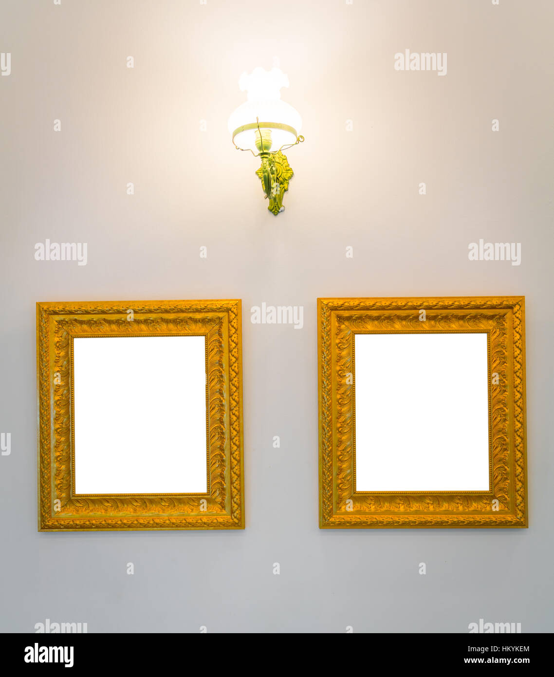 Blank picture frame on wall Stock Photo - Alamy