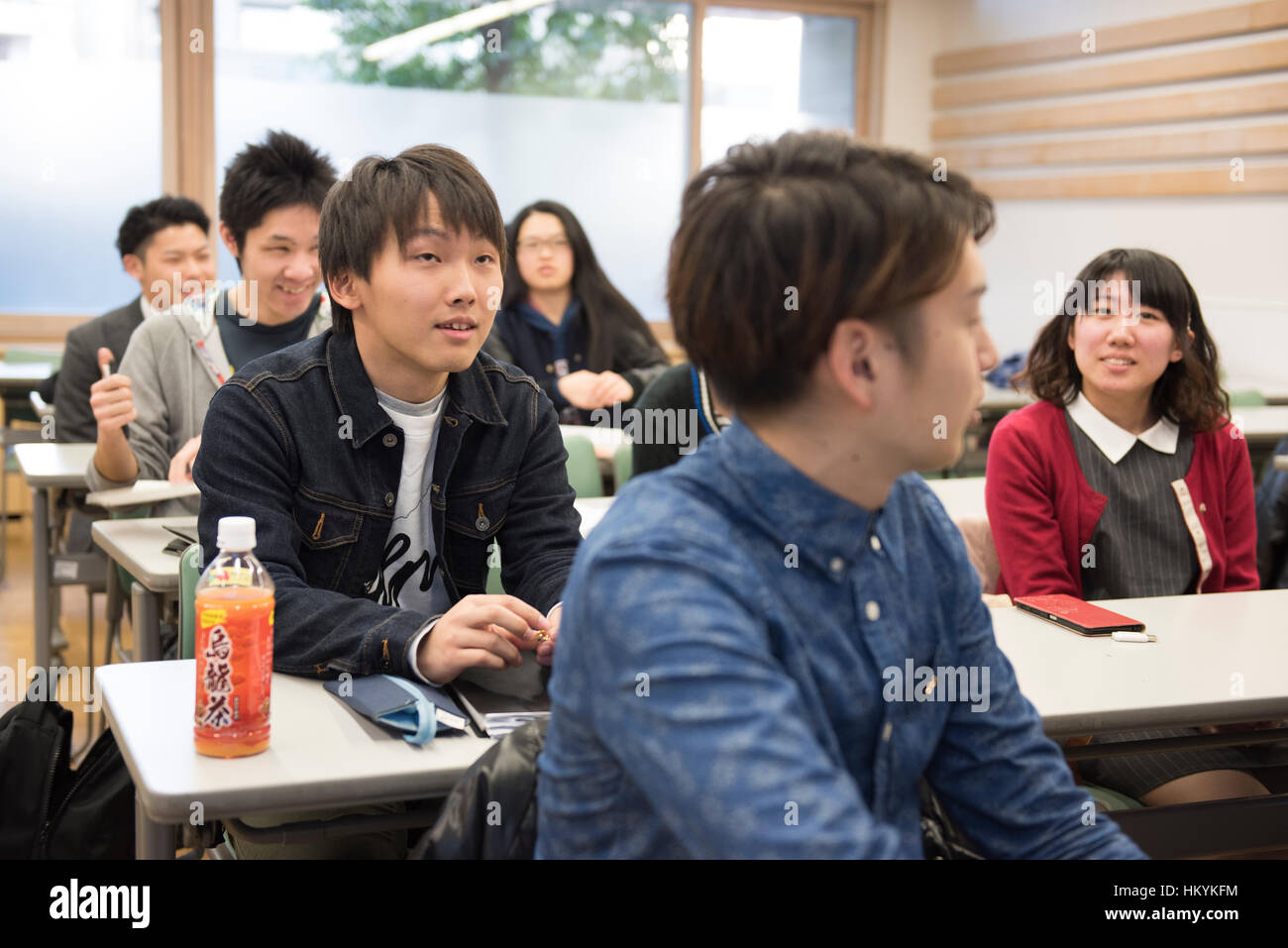Tokyo, Japan, 2017. Japanese students at Daito Bunka University in ...