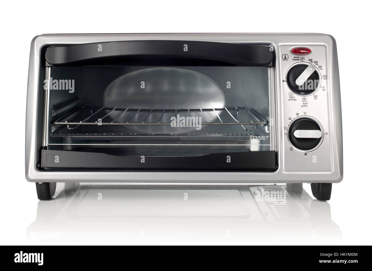 Front view of a stainless steel toaster oven Stock Photo - Alamy