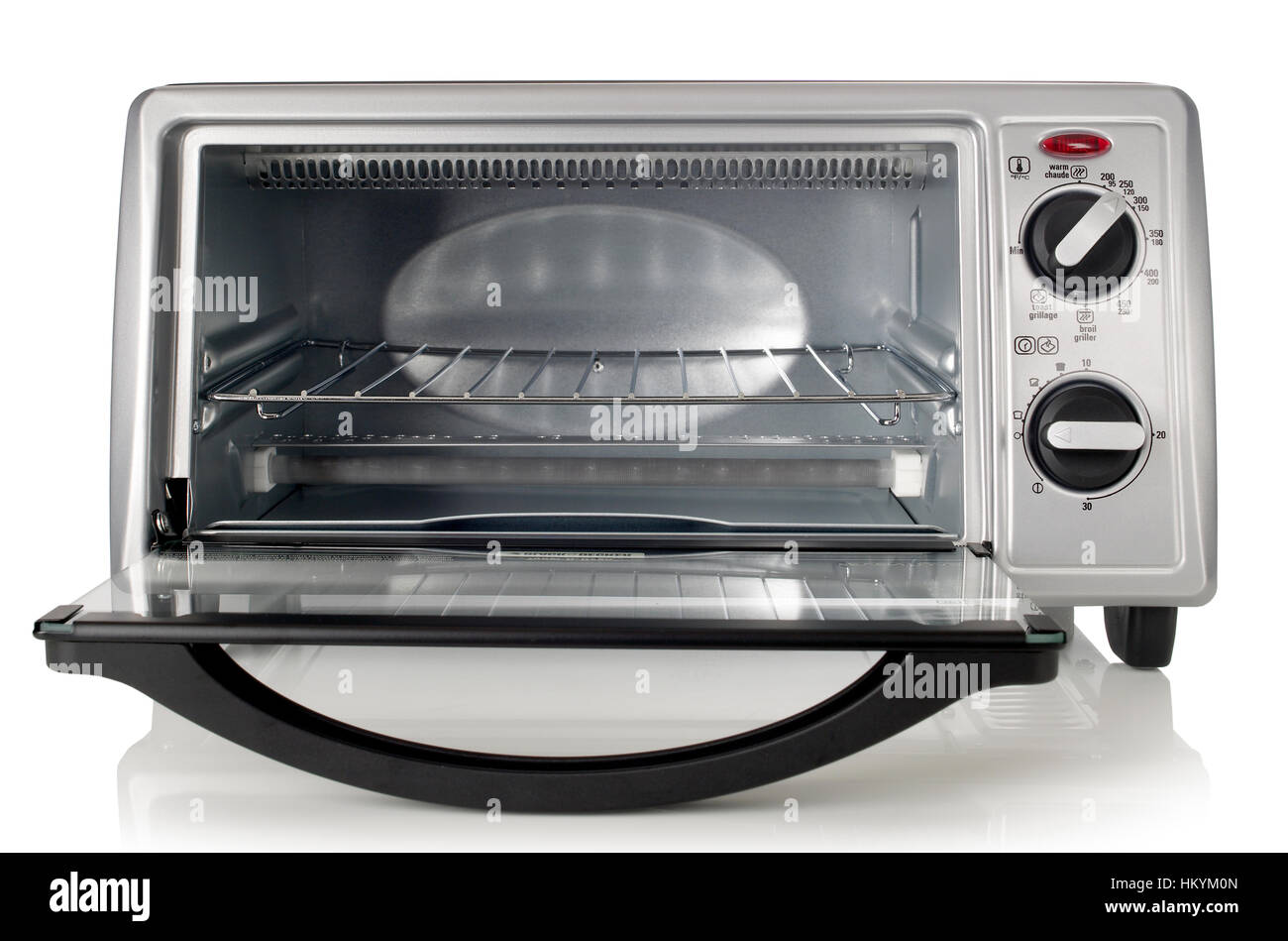 Front view of a stainless steel toaster oven Stock Photo - Alamy