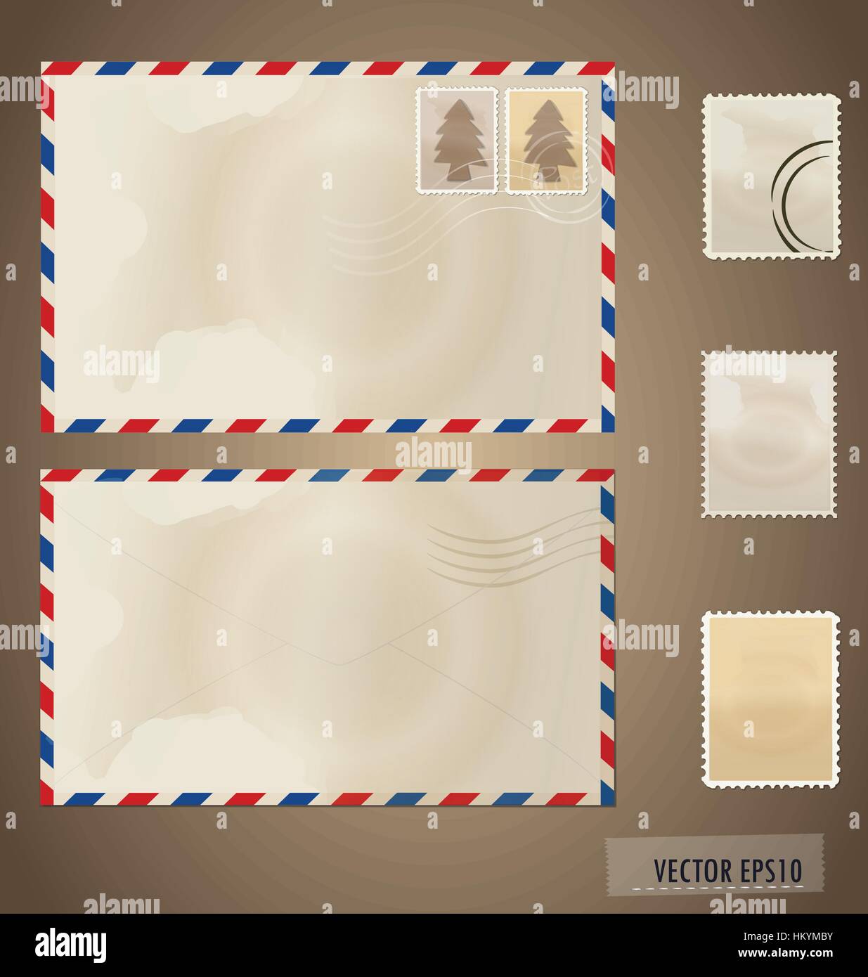 Envelope and stamp. Vector Illustration Stock Vector Image & Art - Alamy