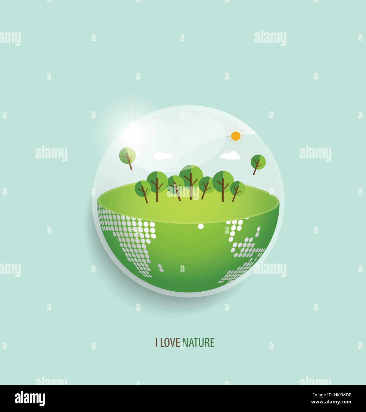 Green Eco Earth. Vector Illustration Stock Vector Image & Art - Alamy