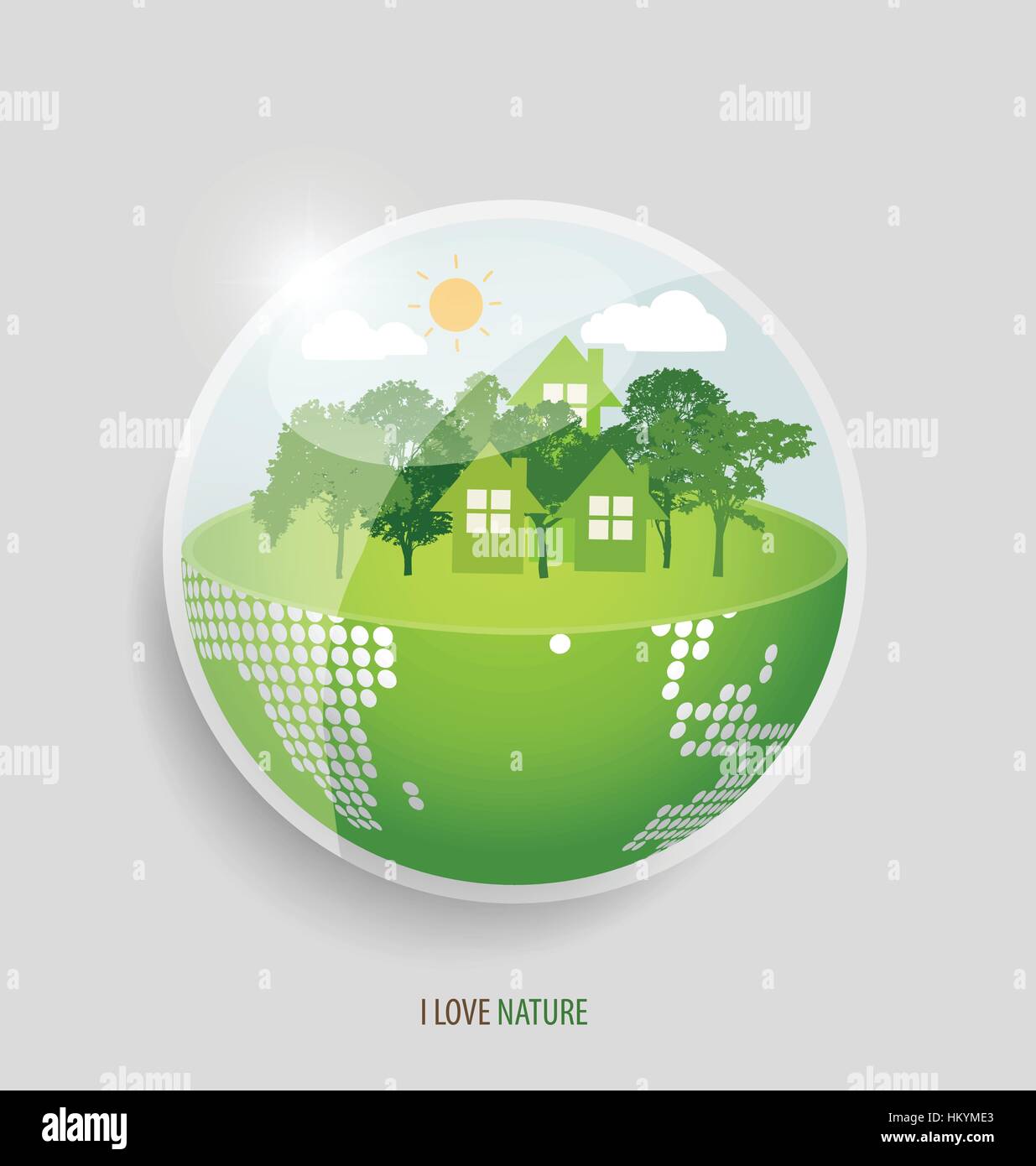 Green Eco Earth. Vector Illustration Stock Vector Image & Art - Alamy