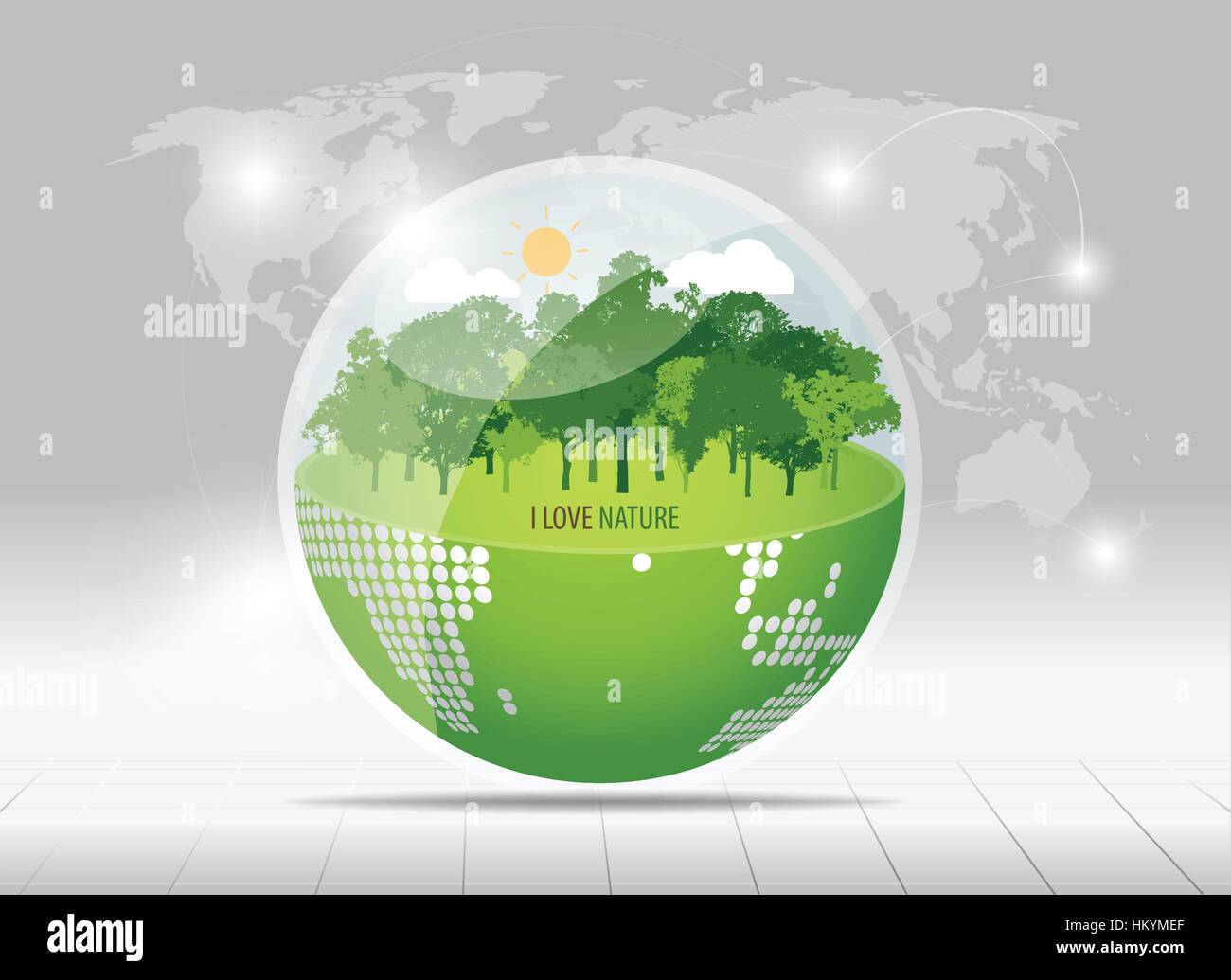 Green Eco Earth. Vector Illustration Stock Vector Image & Art - Alamy