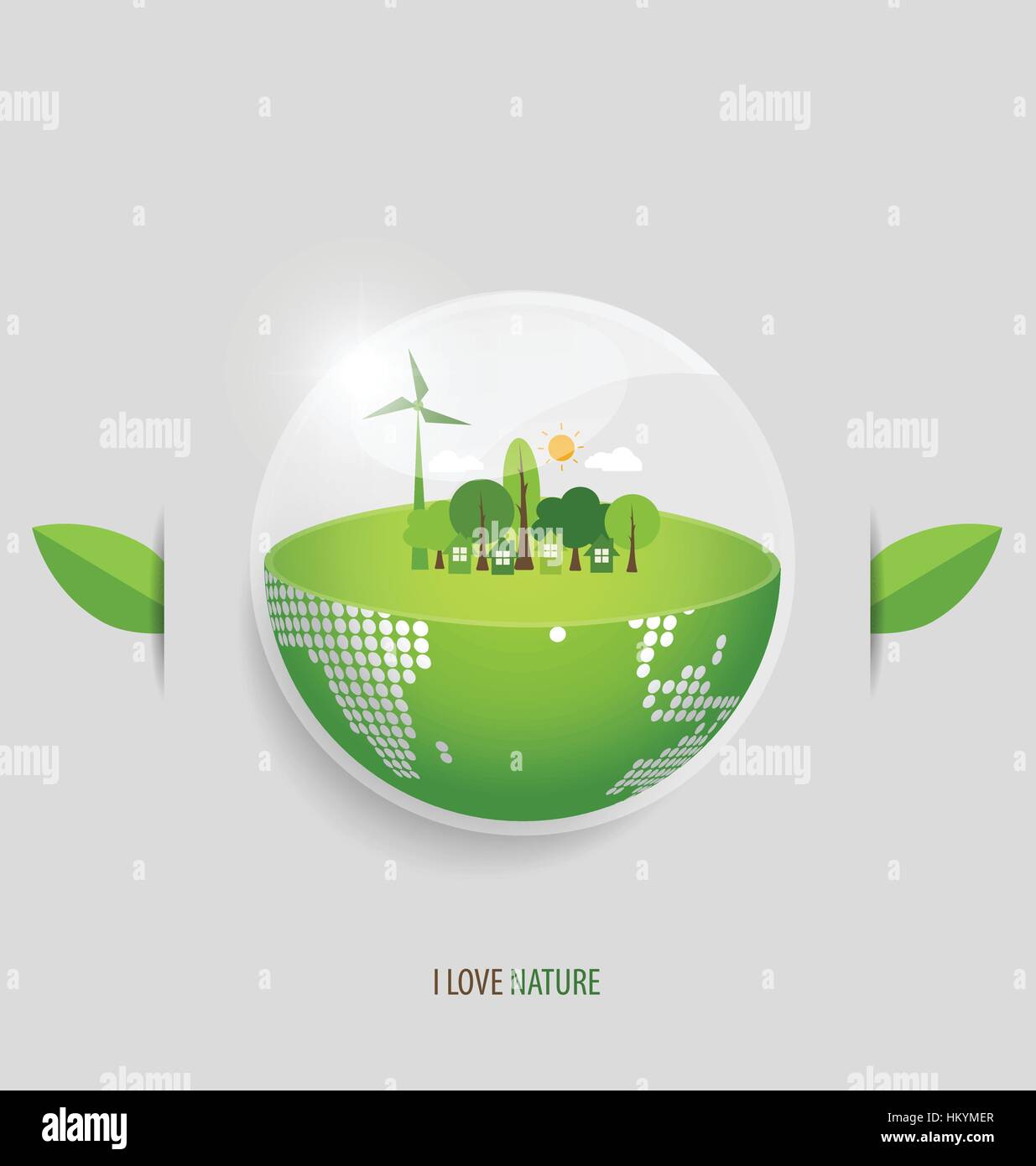 Green Eco Earth. Vector Illustration Stock Vector Image & Art - Alamy