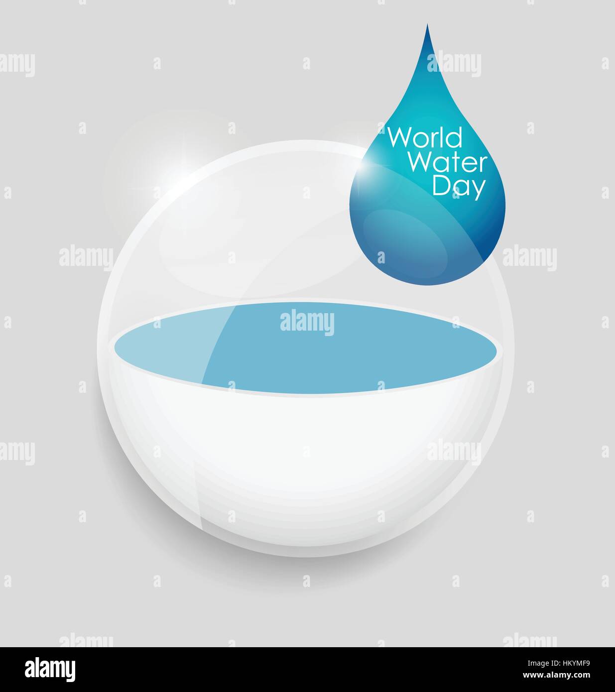 World water day concept with water drop. Vector illustration Stock ...