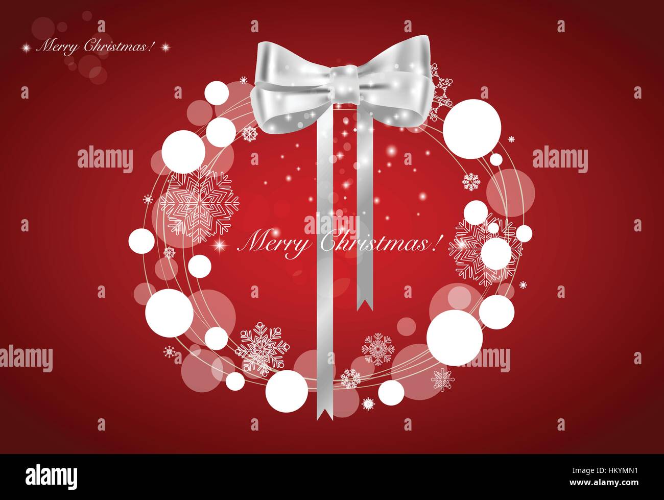 Abstract Christmas background with Christmas wreath, vector ...