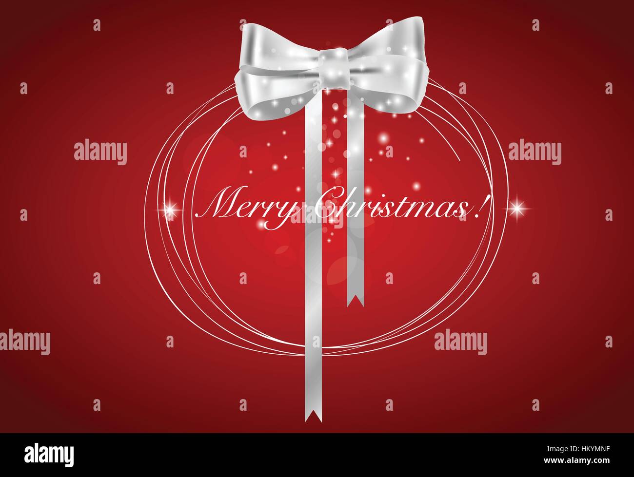 Christmas background with Shiny gift bow, vector illustration Stock ...