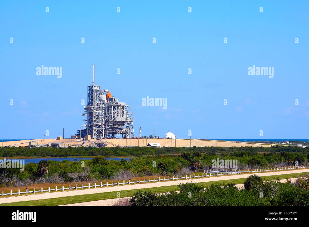 space shuttle on launch platform Stock Photo - Alamy