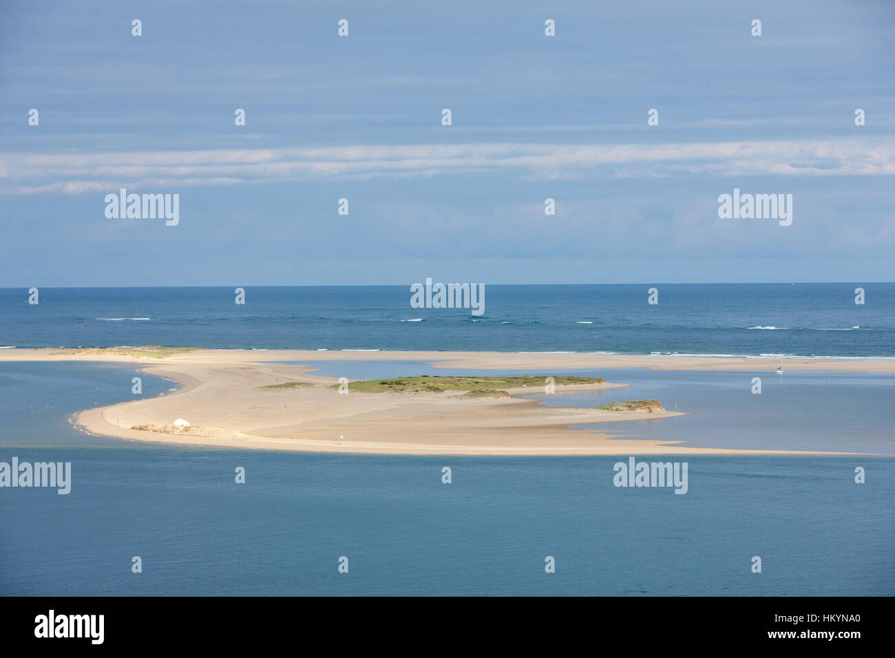 Sand banks and the sea at Arcachon France Stock Photo - Alamy