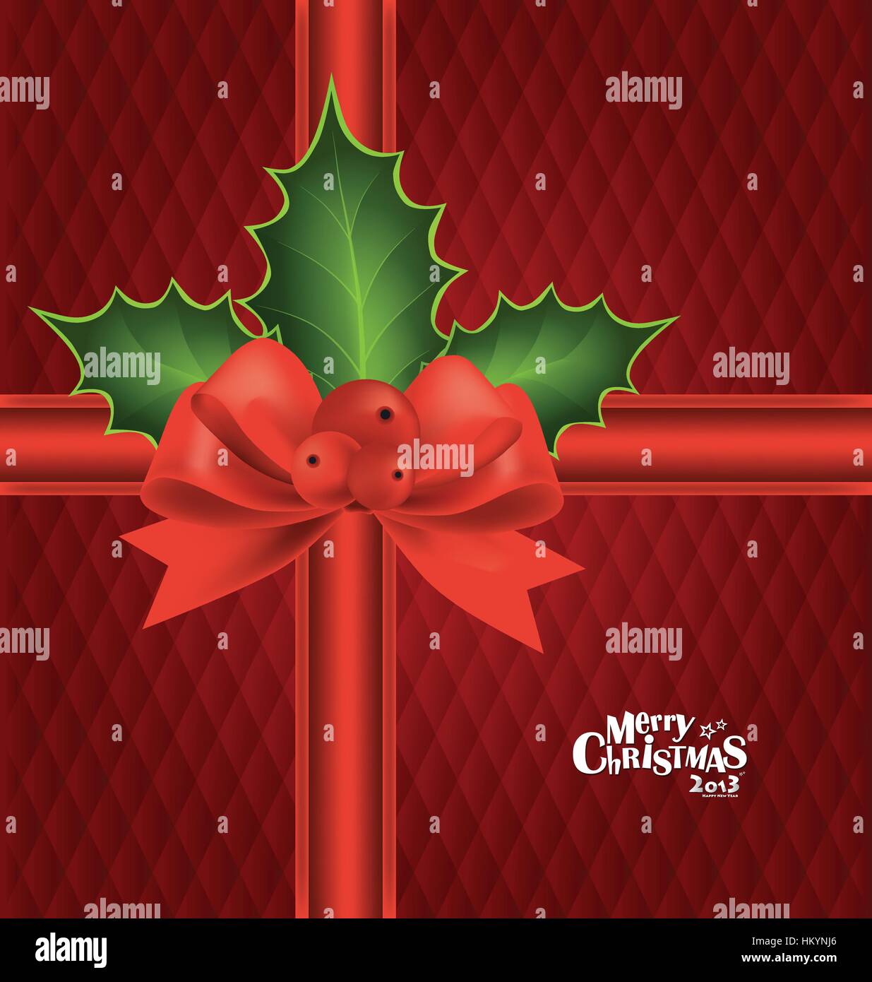 Christmas background with red bow, vector illustration Stock Vector ...