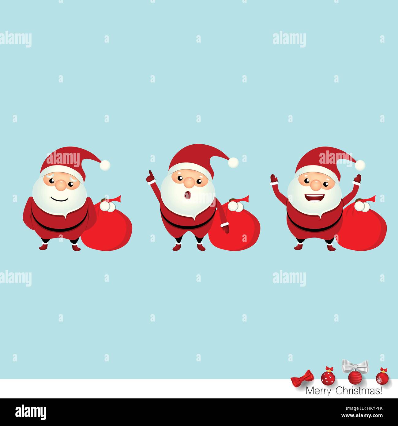 Collection of Christmas Santa Claus. Vector illustration Stock Vector ...