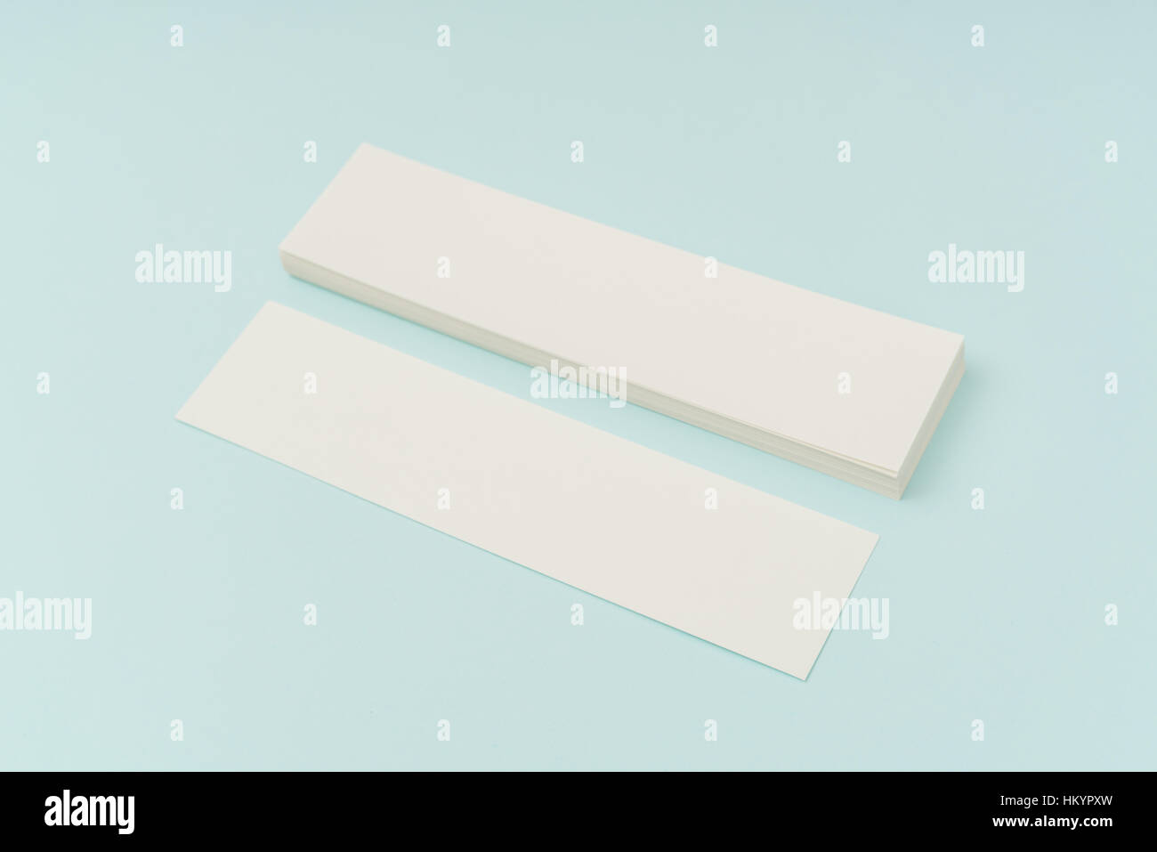 Blank Gift Card on blue background Stock Photo - Alamy