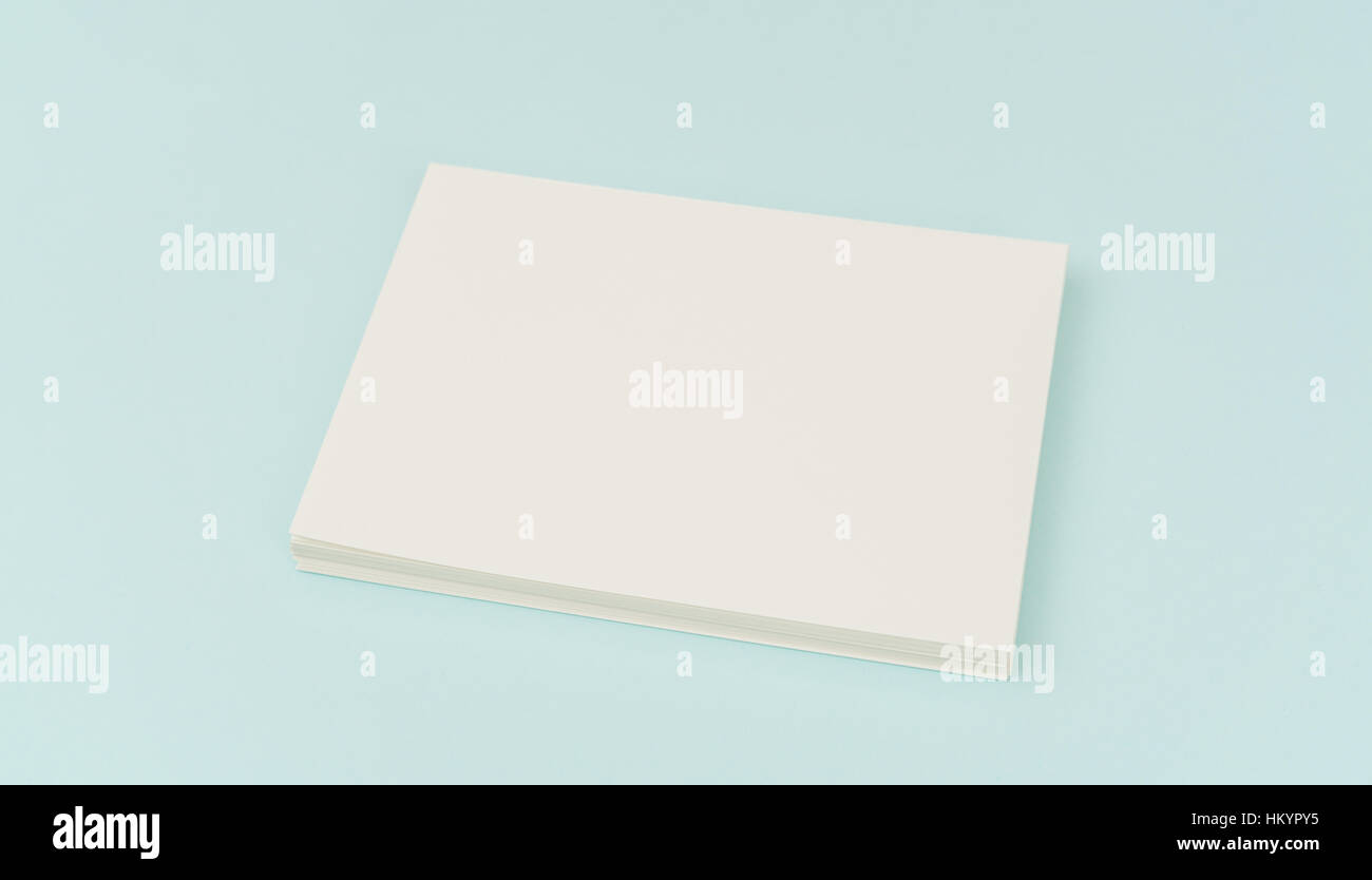 Blank Gift Card on blue background Stock Photo - Alamy