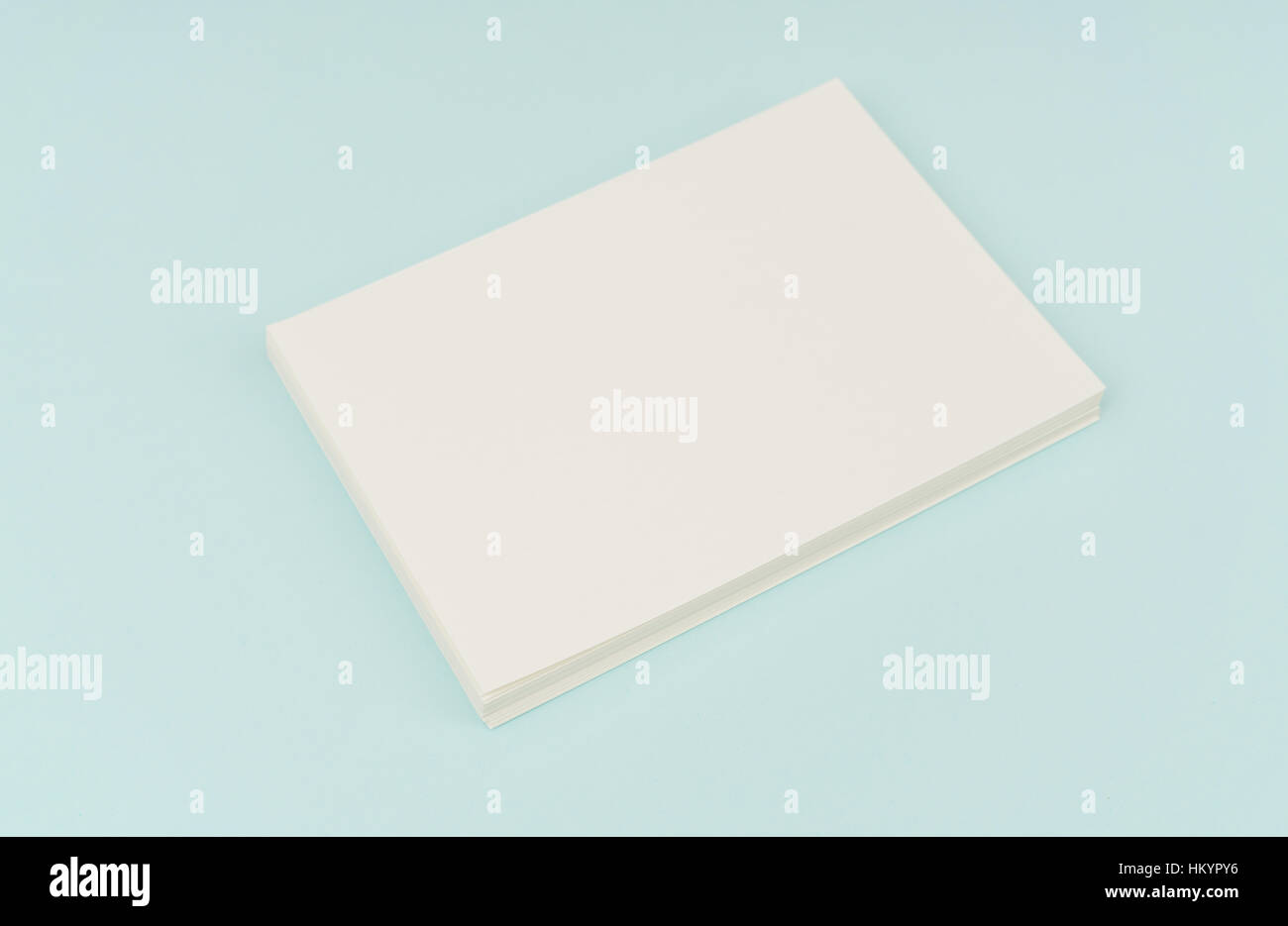 Blank Gift Card on blue background Stock Photo - Alamy