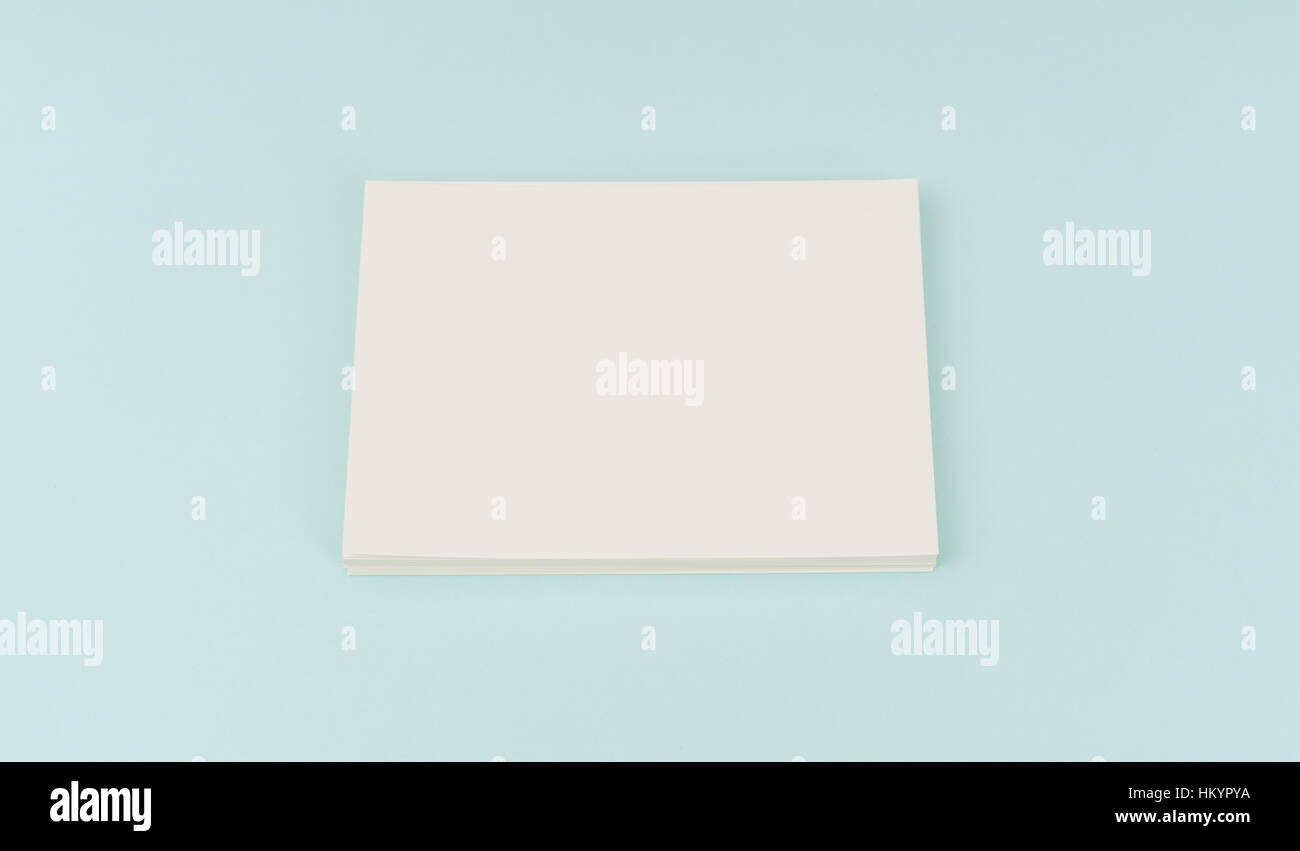 Blank Gift Card on blue background Stock Photo - Alamy