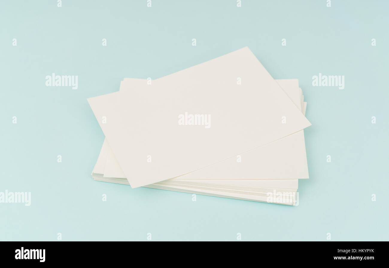 Blank Gift Card on blue background Stock Photo - Alamy