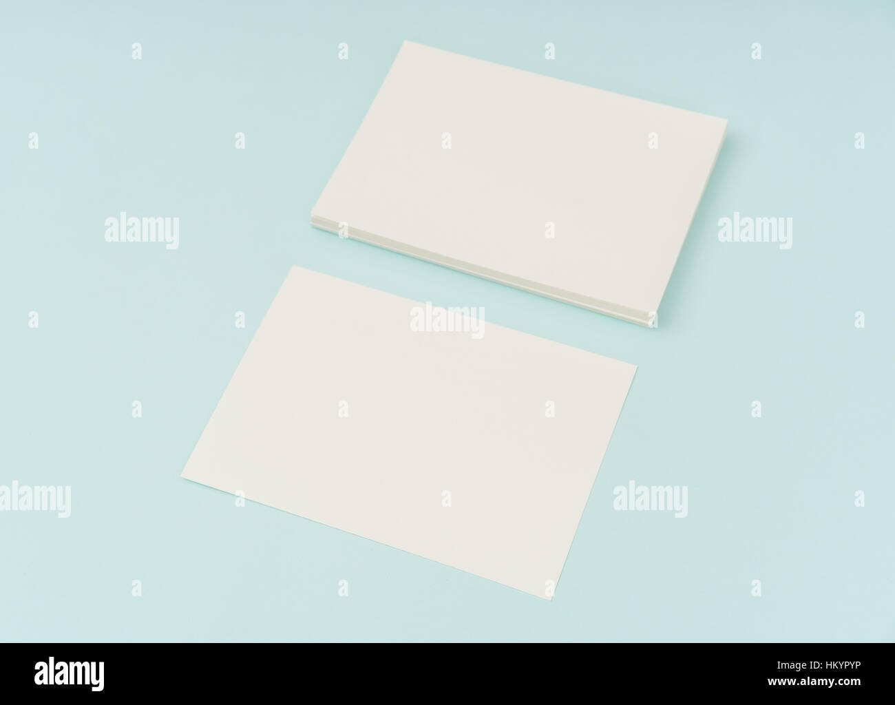 Blank Gift Card on blue background Stock Photo - Alamy