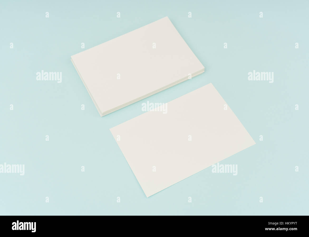 Blank Gift Card on blue background Stock Photo - Alamy