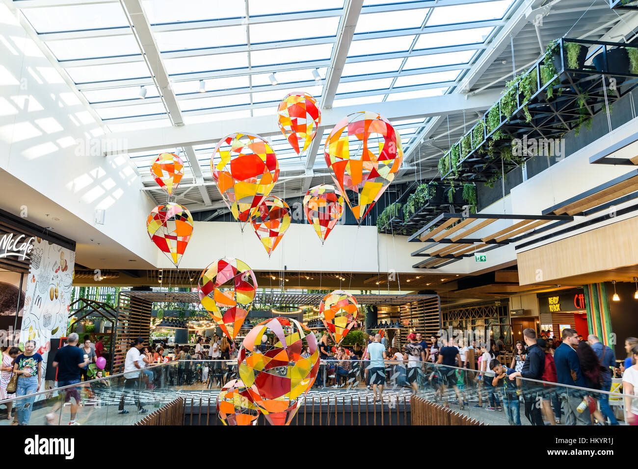 BUCHAREST, ROMANIA - SEPTEMBER 01, 2016: People Crowd Rush For Shopping ...