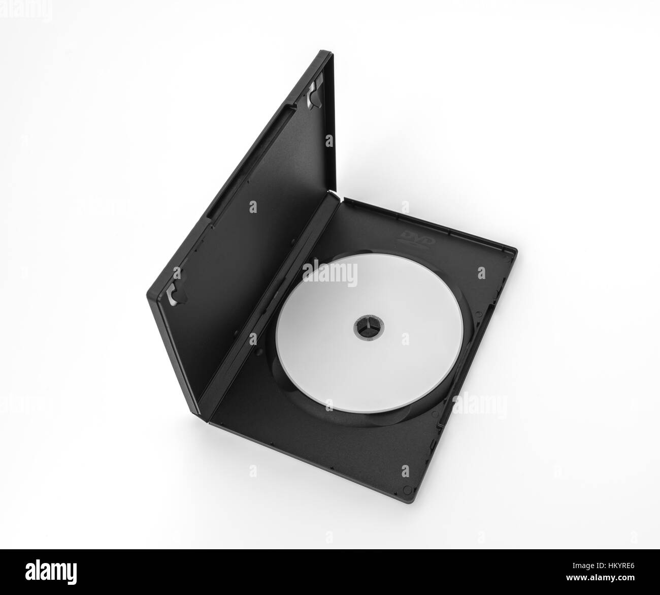 Blank compact disc with cover on white background Stock Photo - Alamy