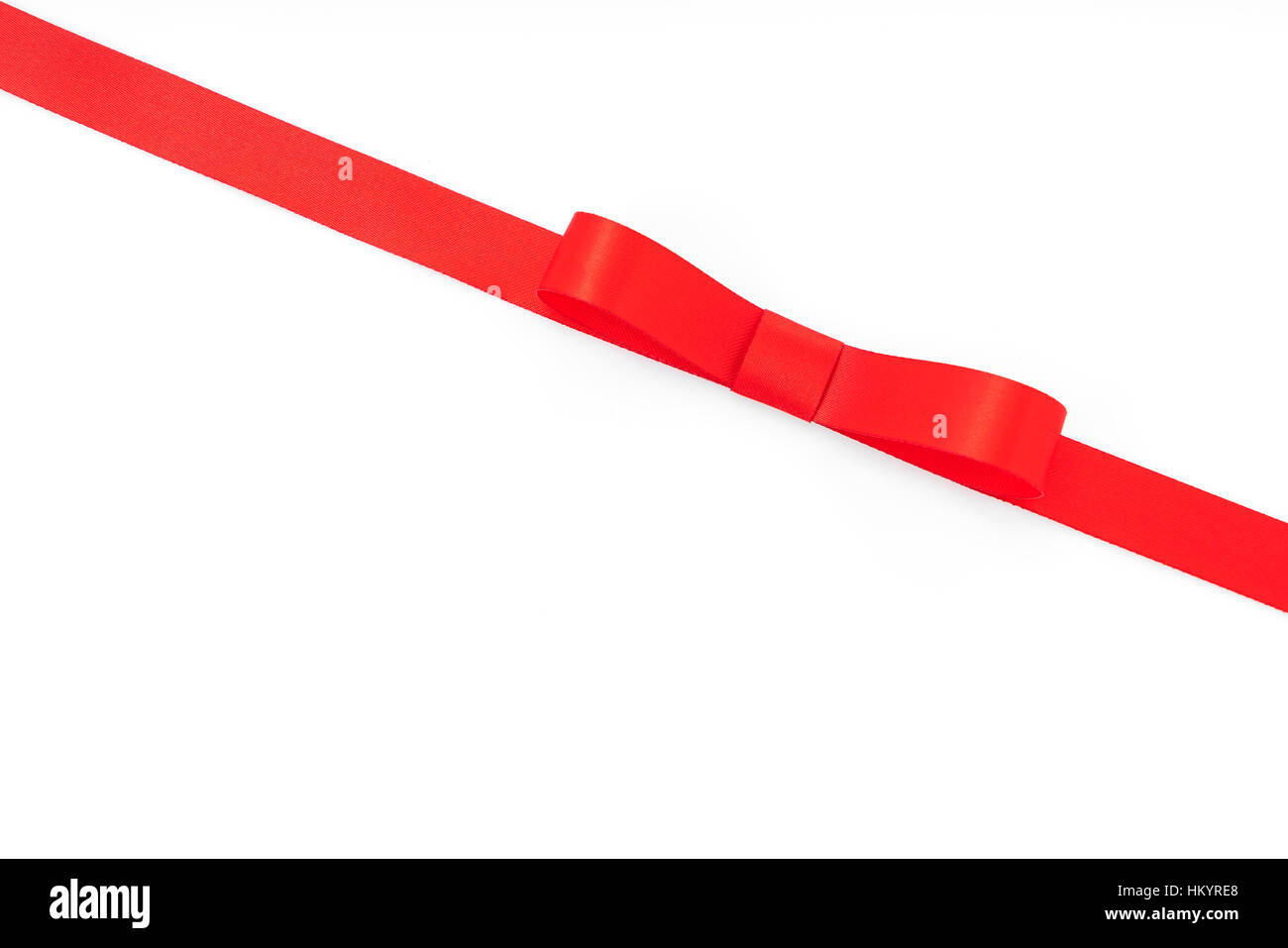 Shiny red ribbon on white background with copy space Stock Photo - Alamy