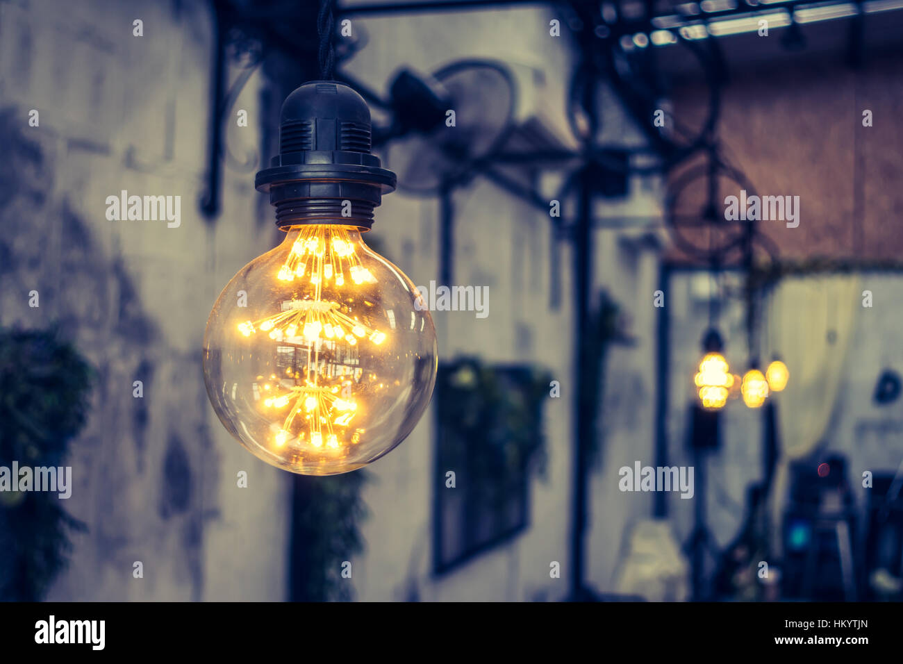 Vintage Lighting decor ( Filtered image processed vintage effect Stock ...
