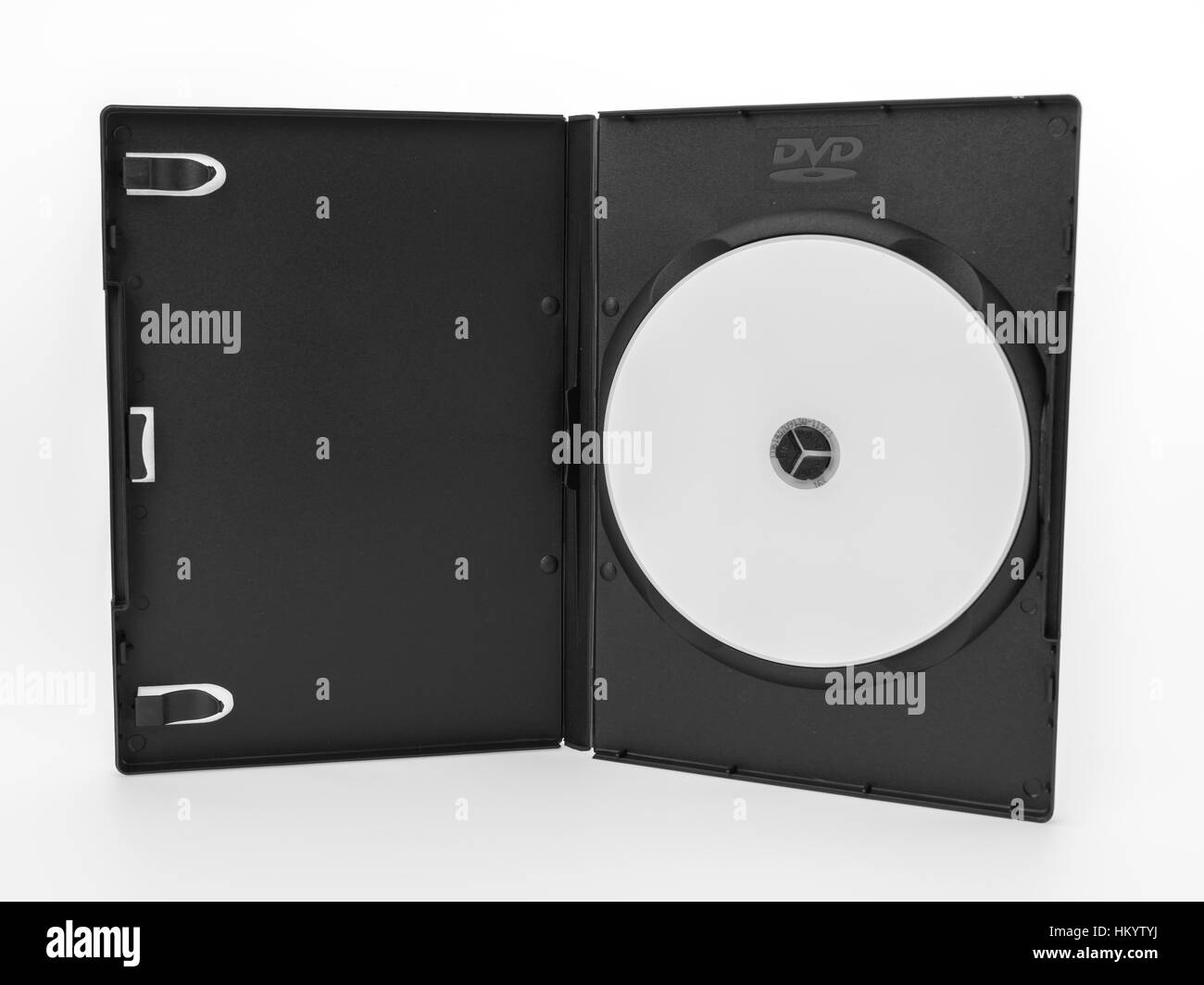 Blank compact disc with cover on white background Stock Photo - Alamy