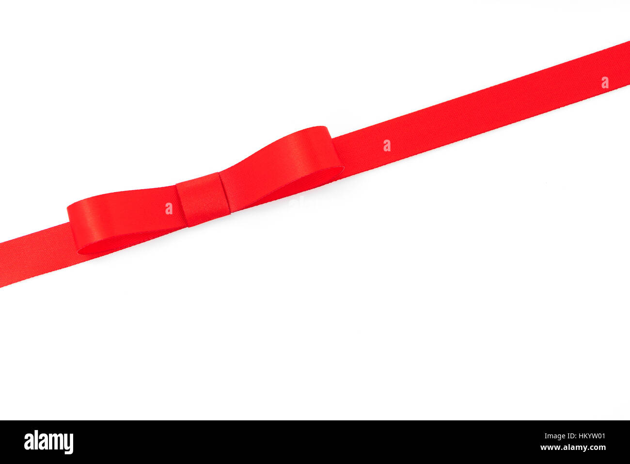 Shiny red ribbon on white background with copy space Stock Photo - Alamy