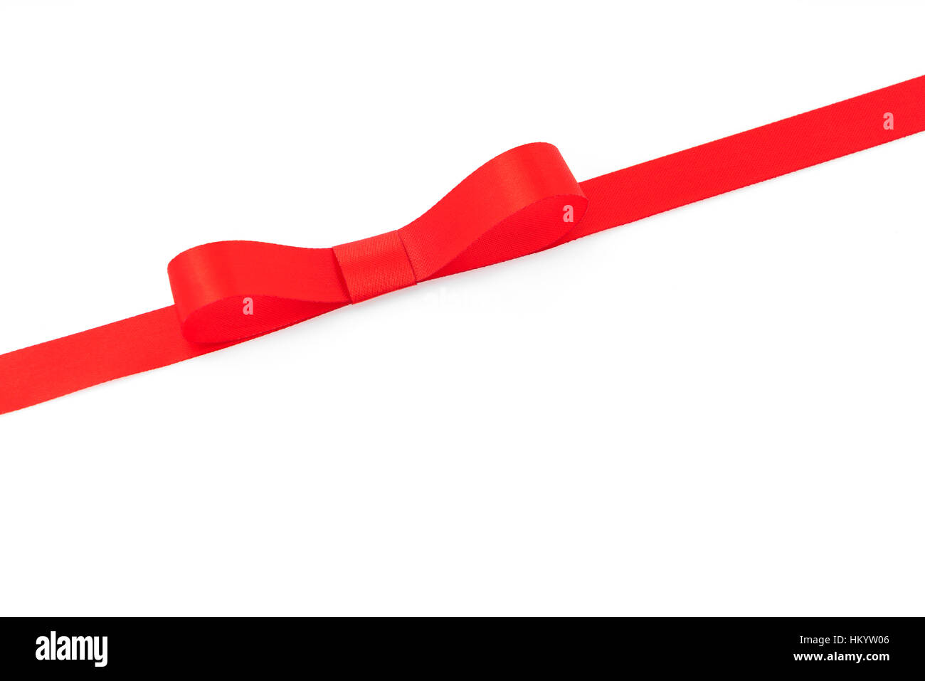 Shiny red ribbon on white background with copy space Stock Photo - Alamy