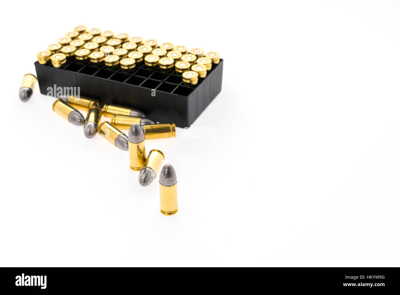 9mm bullet for gun on white background Stock Photo - Alamy