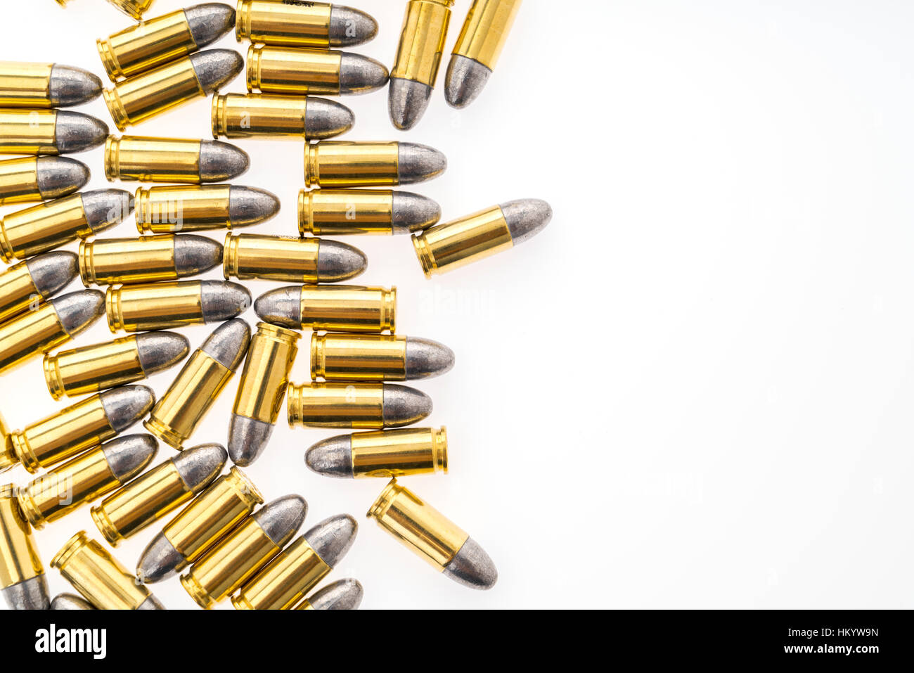 9mm bullet for gun on white background Stock Photo - Alamy