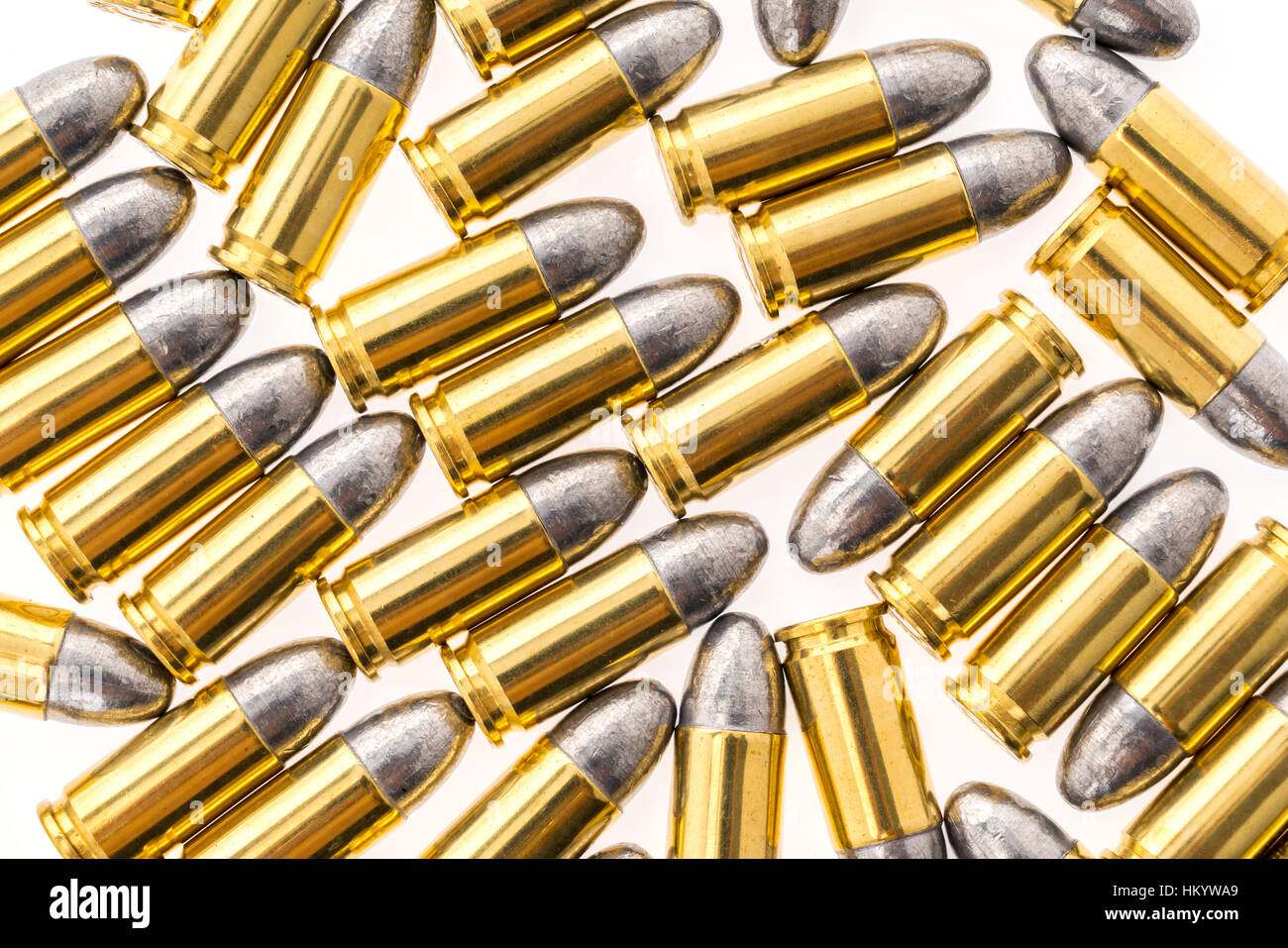 9mm bullet for gun on white background Stock Photo - Alamy