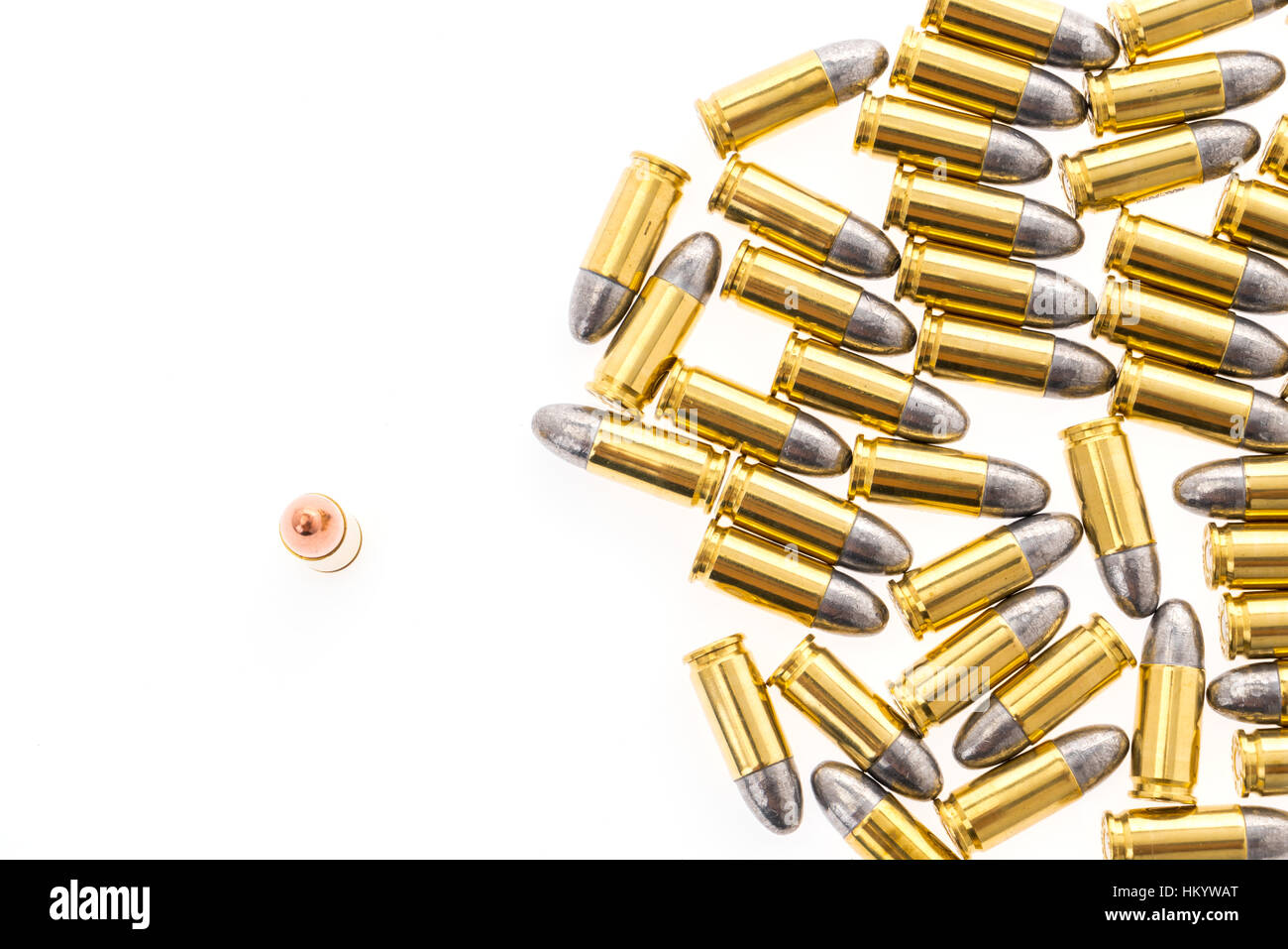 9mm bullet for gun on white background Stock Photo - Alamy