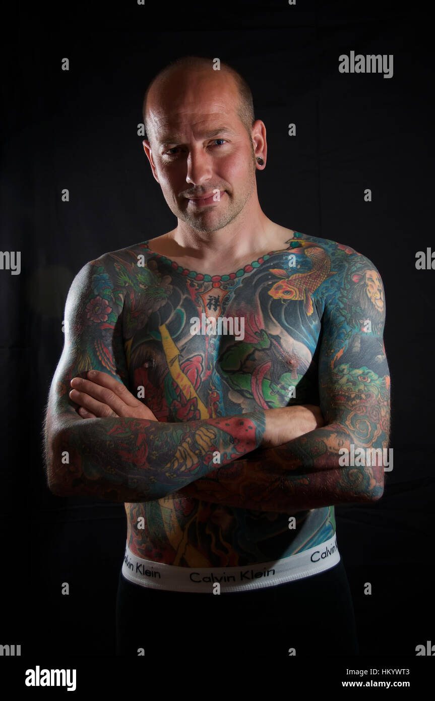 Full body tattoo man hi-res stock photography and images - Alamy