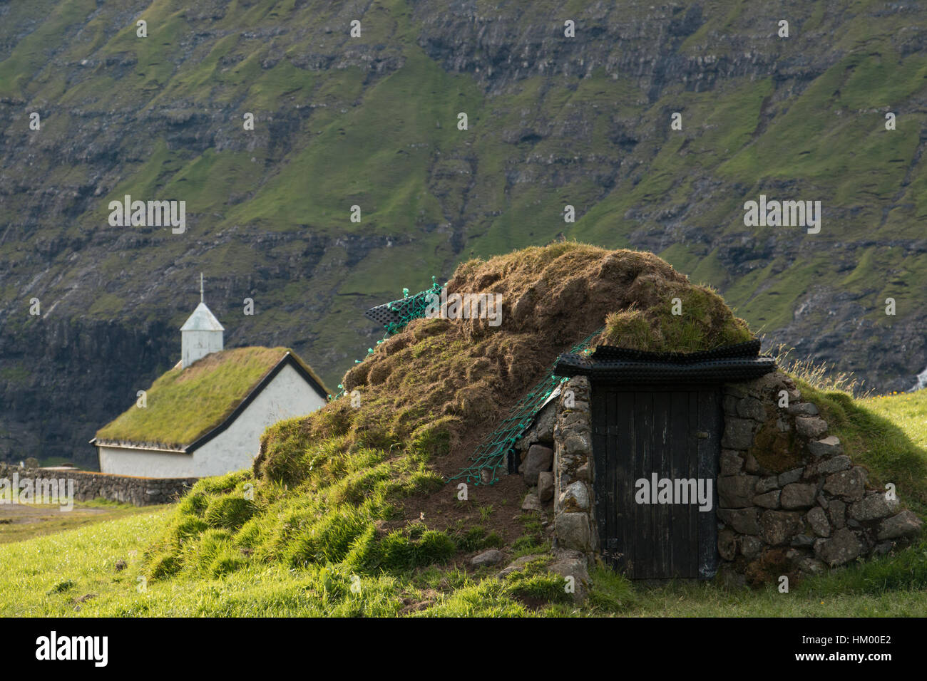 Church, Saksun, Faroe Islands Stock Photo - Alamy