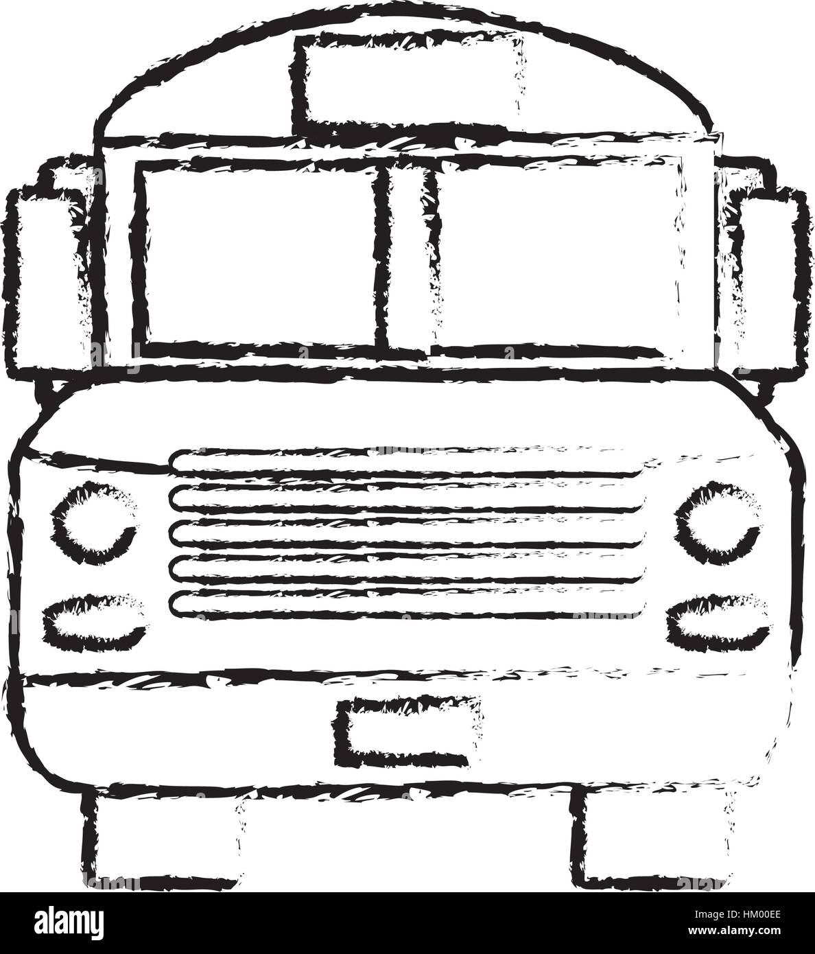 Front School Bus Vector