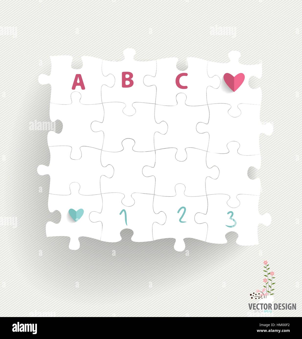 Paper cut of Puzzle. Vector illustration Stock Vector Image & Art - Alamy
