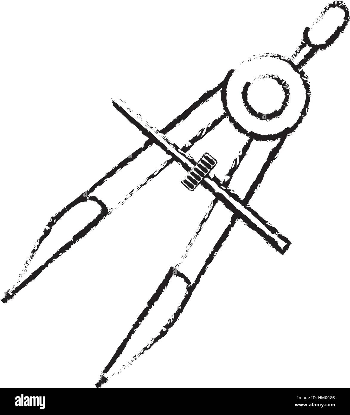 Compass geometric utensil icon vector illustration graphic design Stock ...