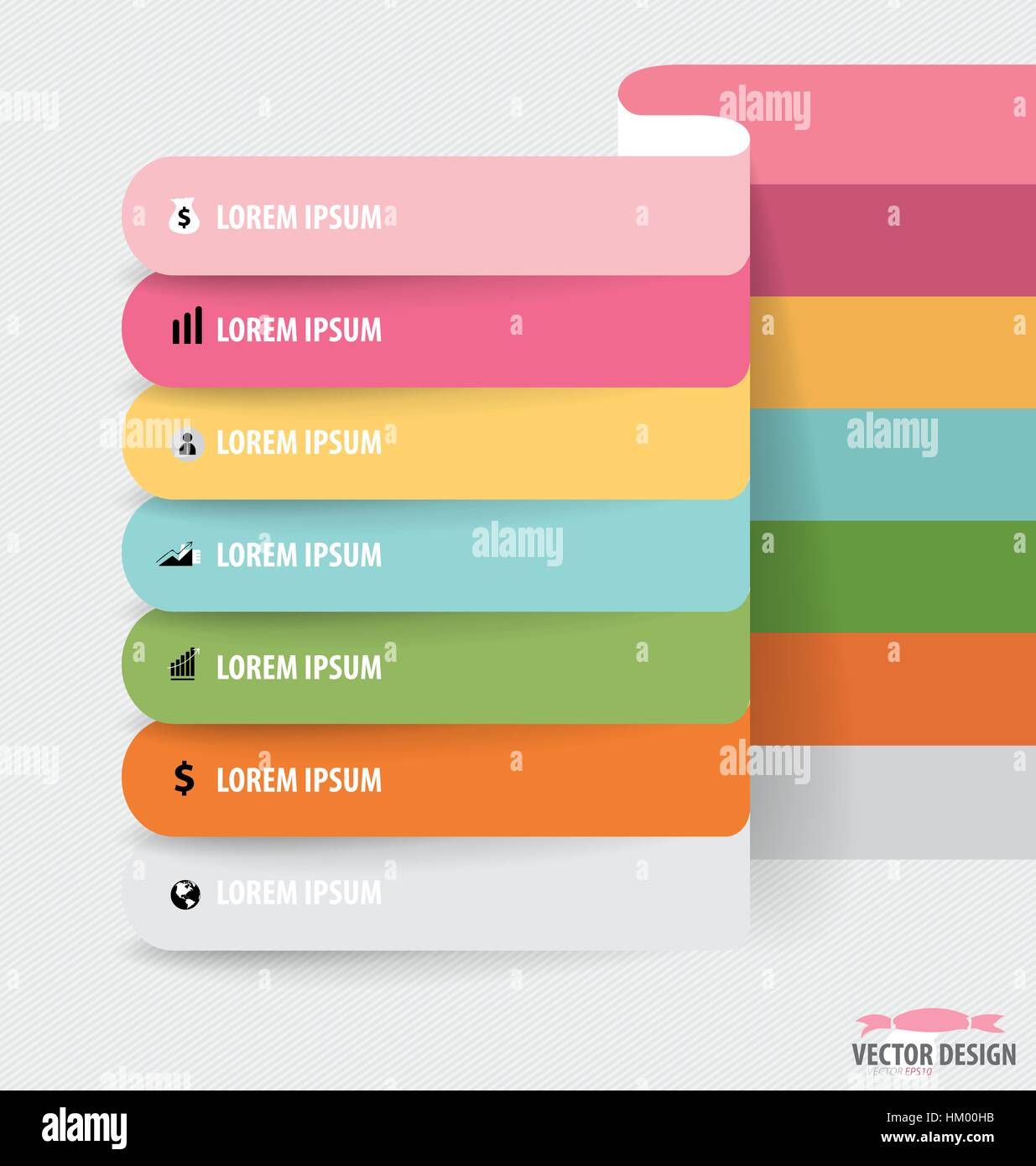 Note paper, modern infographics banners. Vector illustration Stock ...