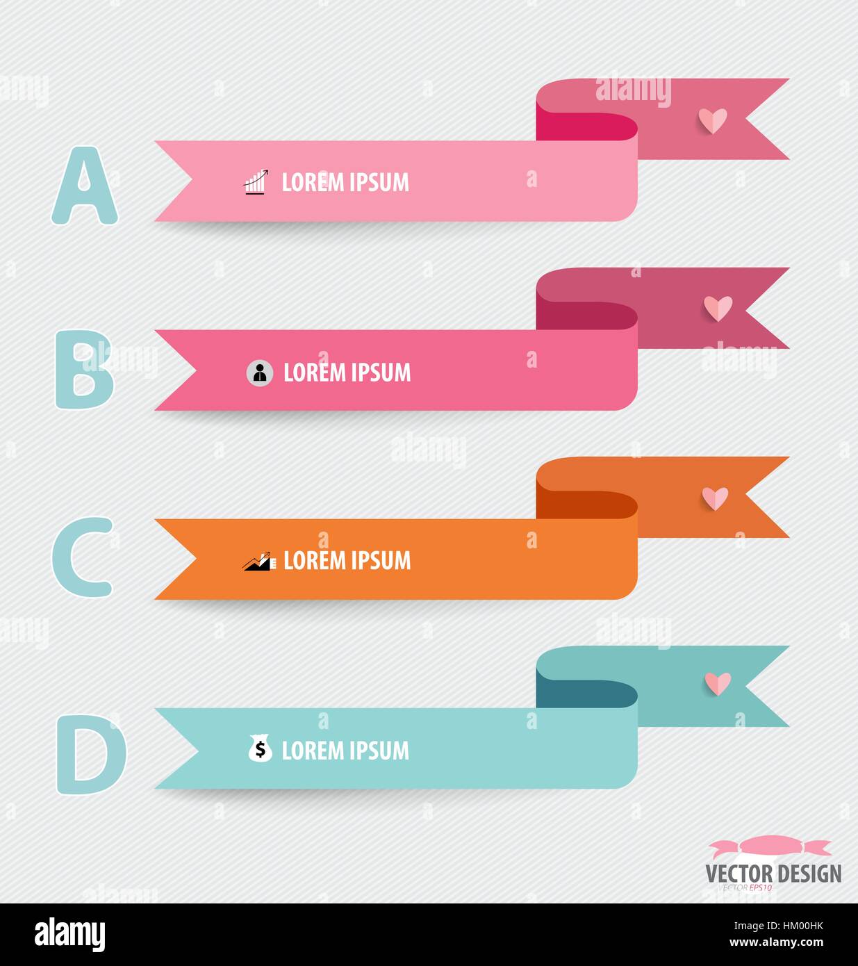 Modern Design template. Note paper, infographics banners. Vector ...