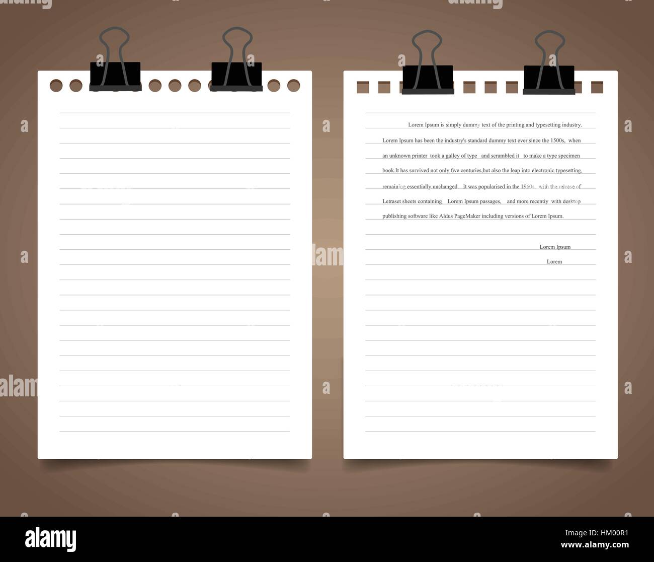White paper, ready for your message. Vector illustration Stock Vector ...