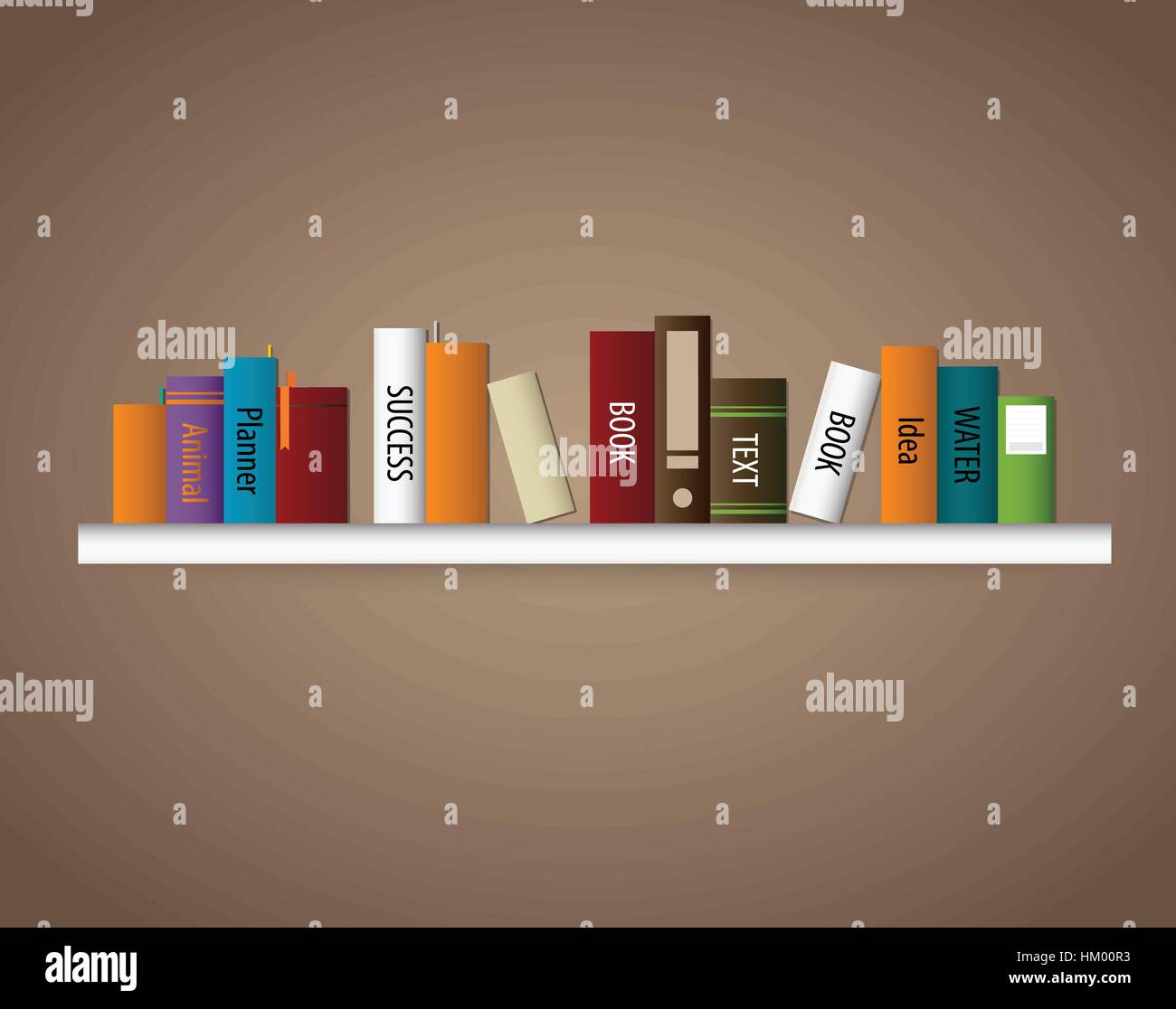 Book shelf. Vector illustration Stock Vector Image & Art - Alamy